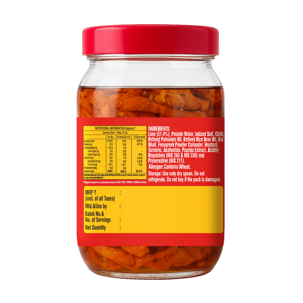 Ruchi Magic Lime Pickle | 1 Kg | Buy Now — Cavinkart