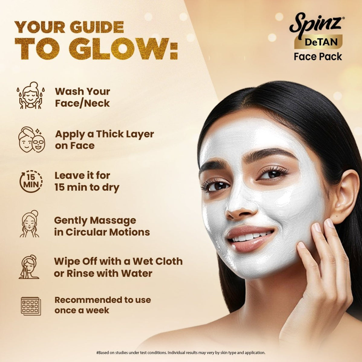 Spinz DeTan Face Pack | Tan Remova Cream - Buy Now — Cavinkart